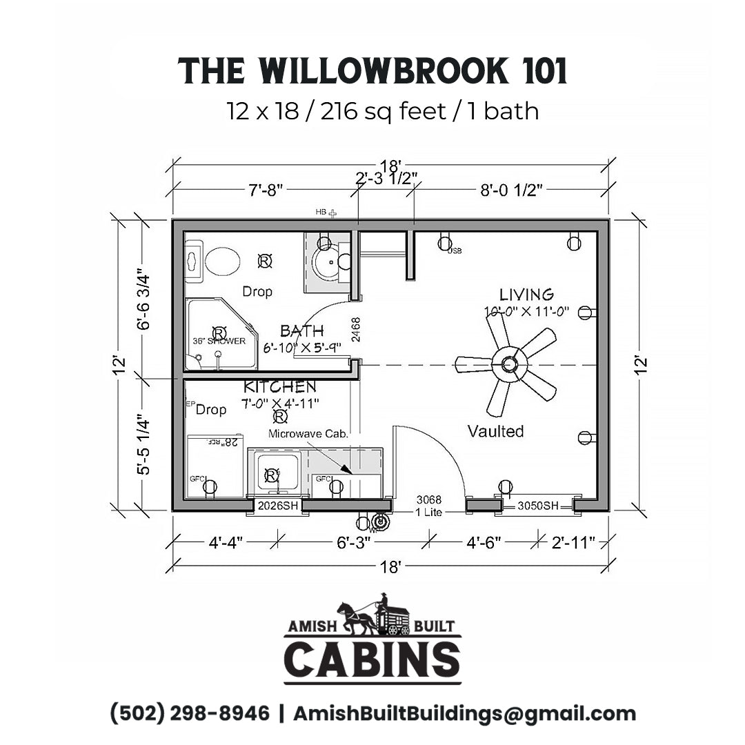 The Willow Brook Cabin ( MAINE PRICING ) – Amish Built Cabins