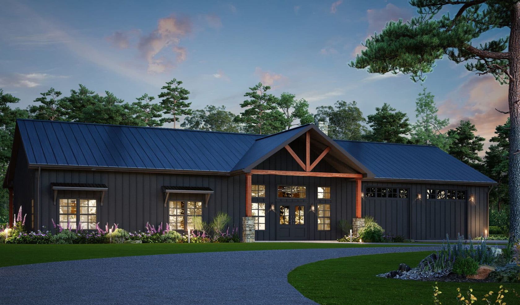 The Black Horse Rancher Steel Barndo House Kit – Amish Built Cabins ...