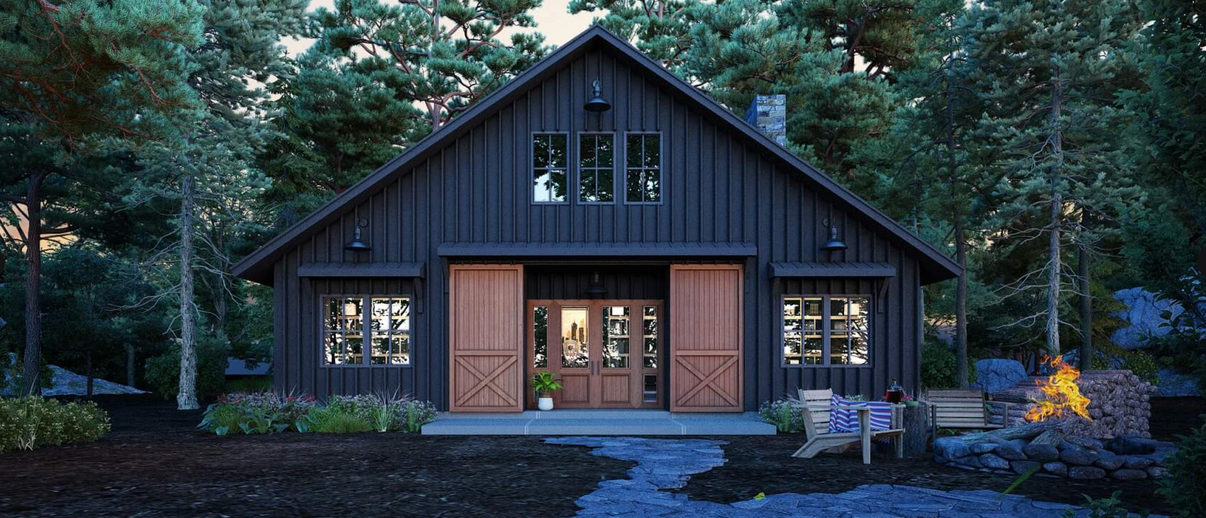The Black Timber Steel Barndo House Kit – Amish Built Cabins | Modular ...