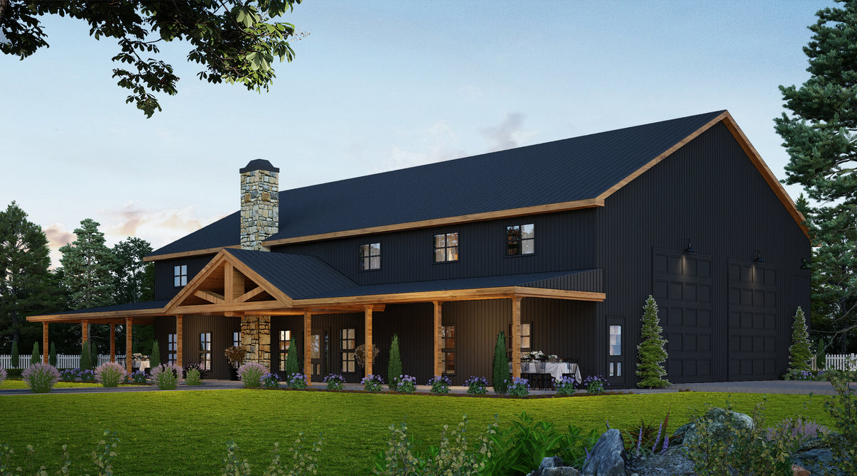 The Blackwood Farmhouse Steel Barndo House Kit – Amish Built Cabins ...