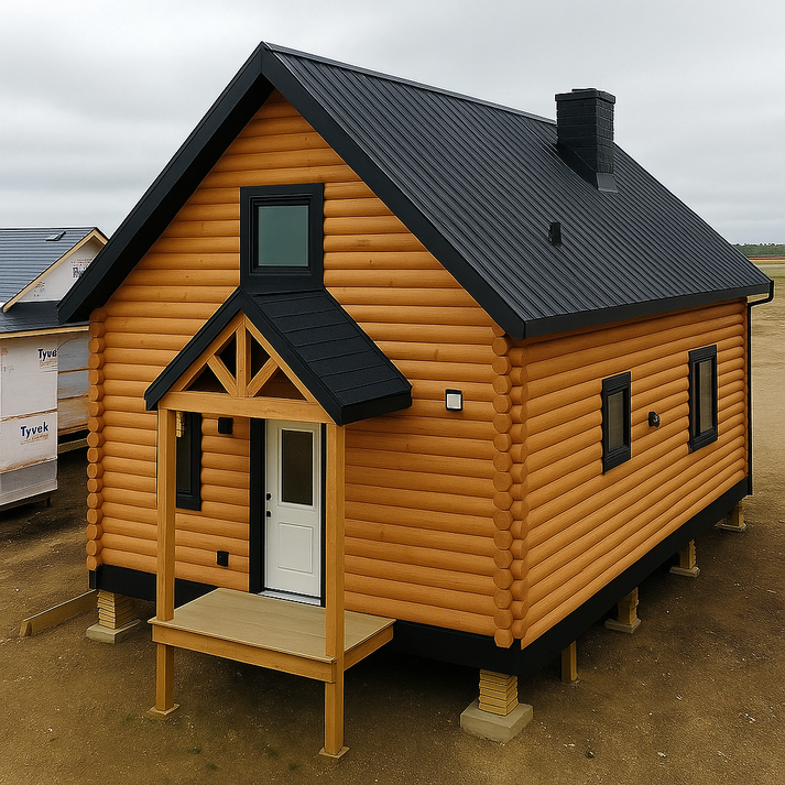 The Woodland Panelized Log Home Kit - Panelized Cabin Kits – Amish ...