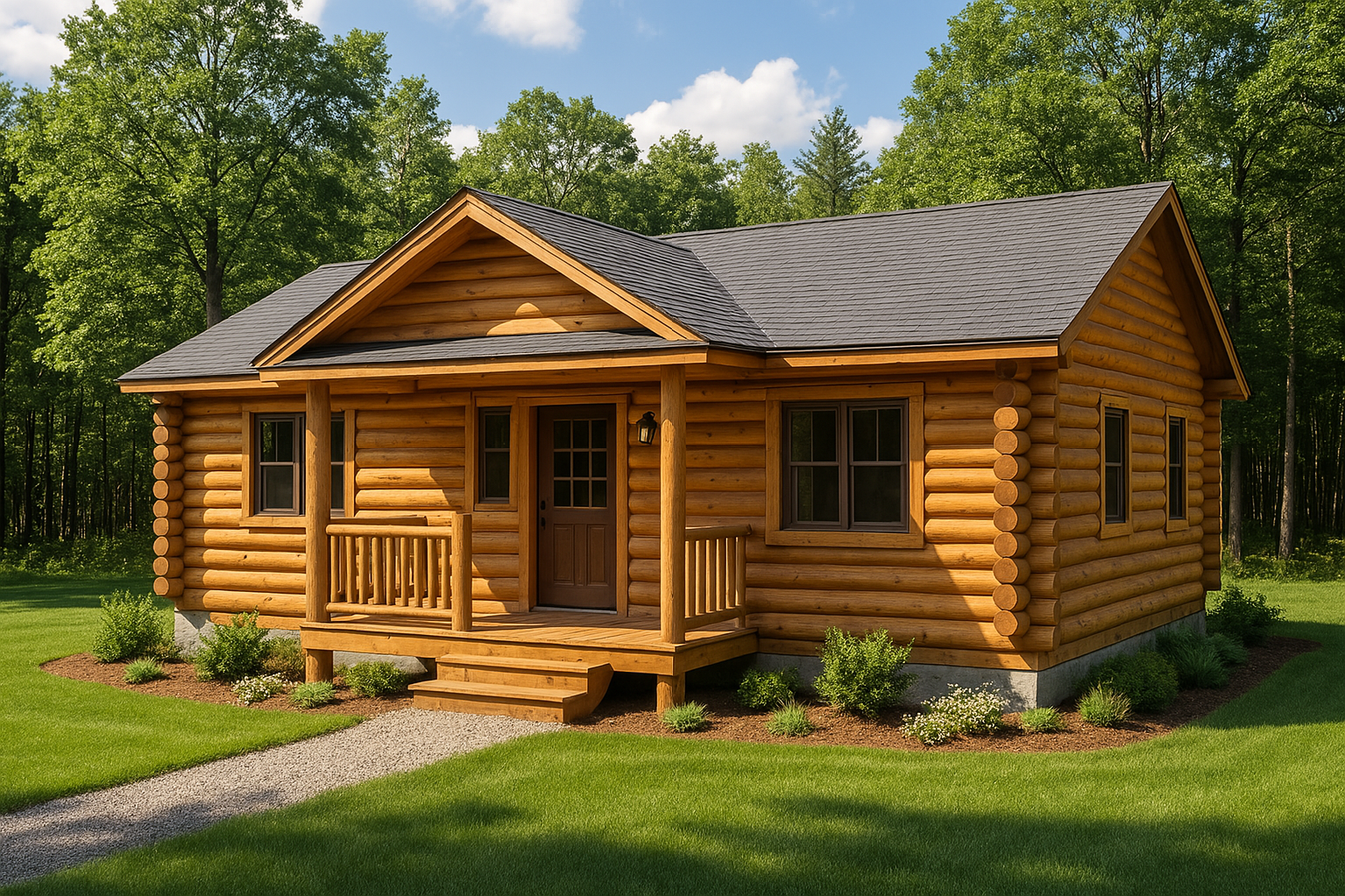 Windy Willow Log Home Plan - Log Home Kit – Amish Built Cabins ...