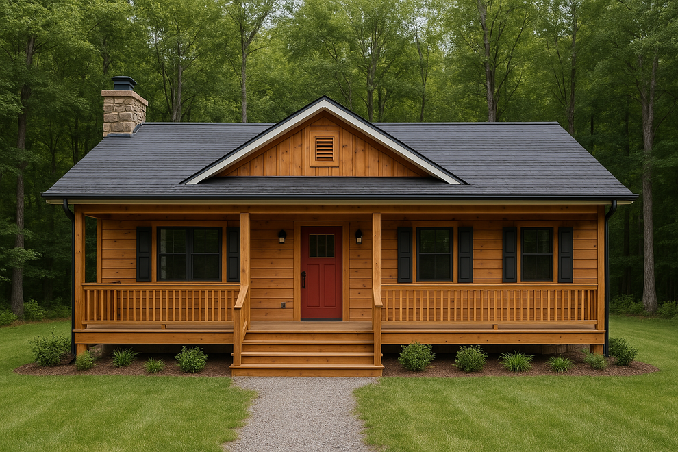 The Samuel Log Home Plan - Log Home Kit – Amish Built Cabins