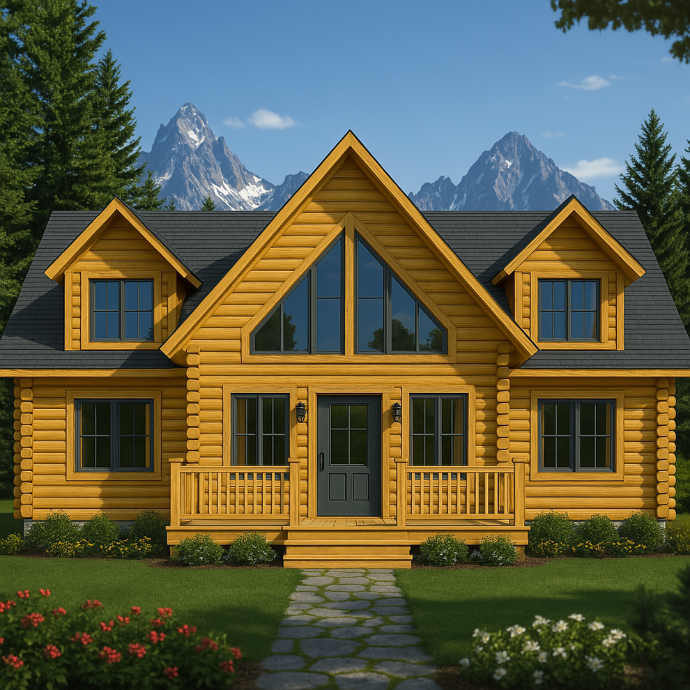 The Great Lakes Log Home Plan - Log Home Kit – Amish Built Cabins