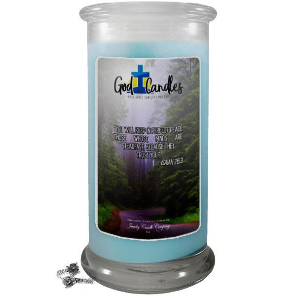 Isaiah 26:3 Verse God Candle – Amish Built Cabins