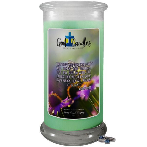 Isaiah 40:31 Verse God Candle – Amish Built Cabins