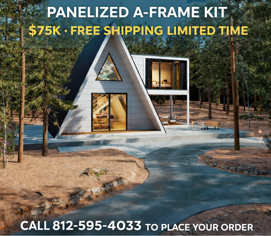 A-Frame Panelized Metal House Kit – Amish Built Cabins | Modular Cabins ...