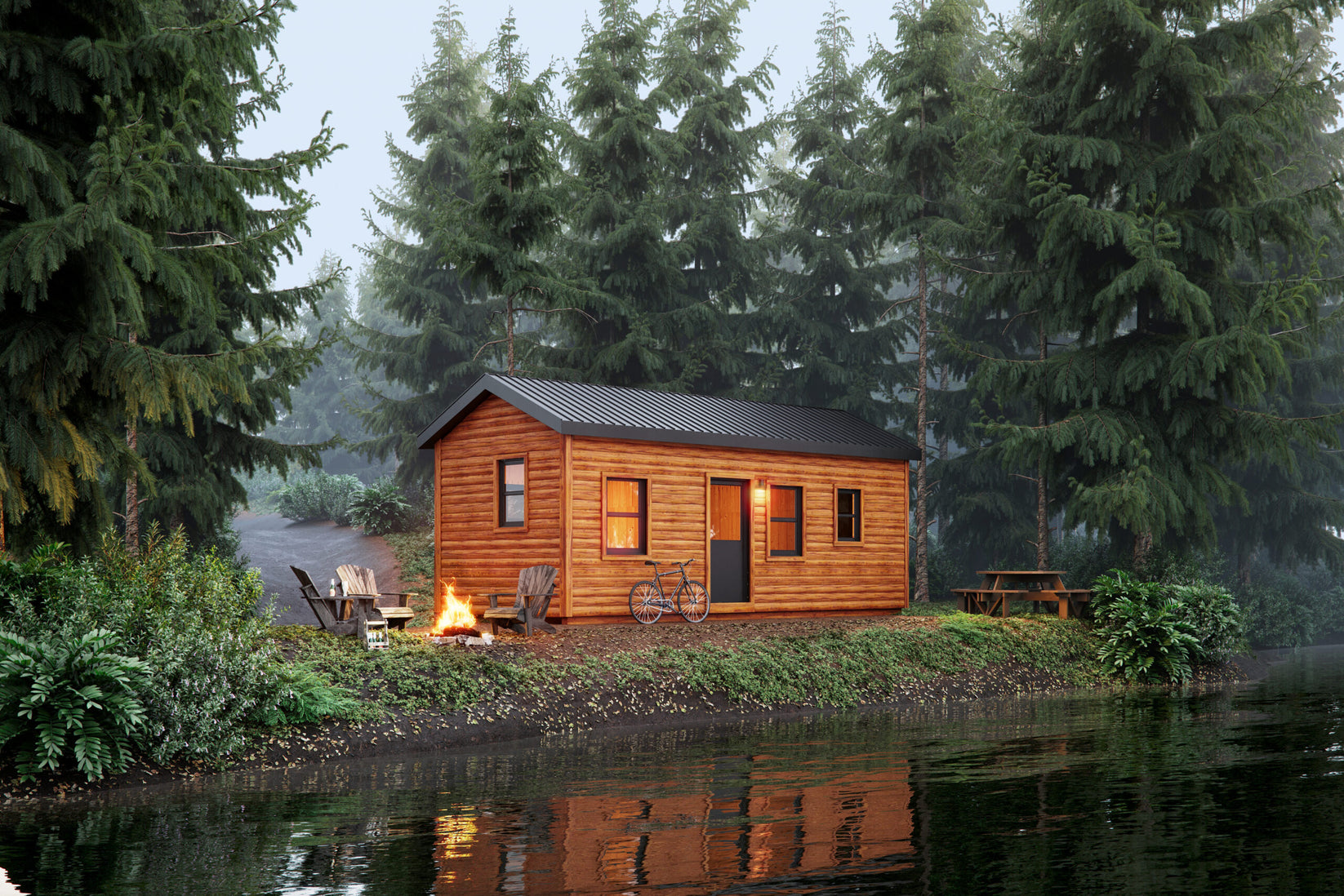 Baby Bertha RV Park Model – Amish Built Cabins | Modular Cabins ...