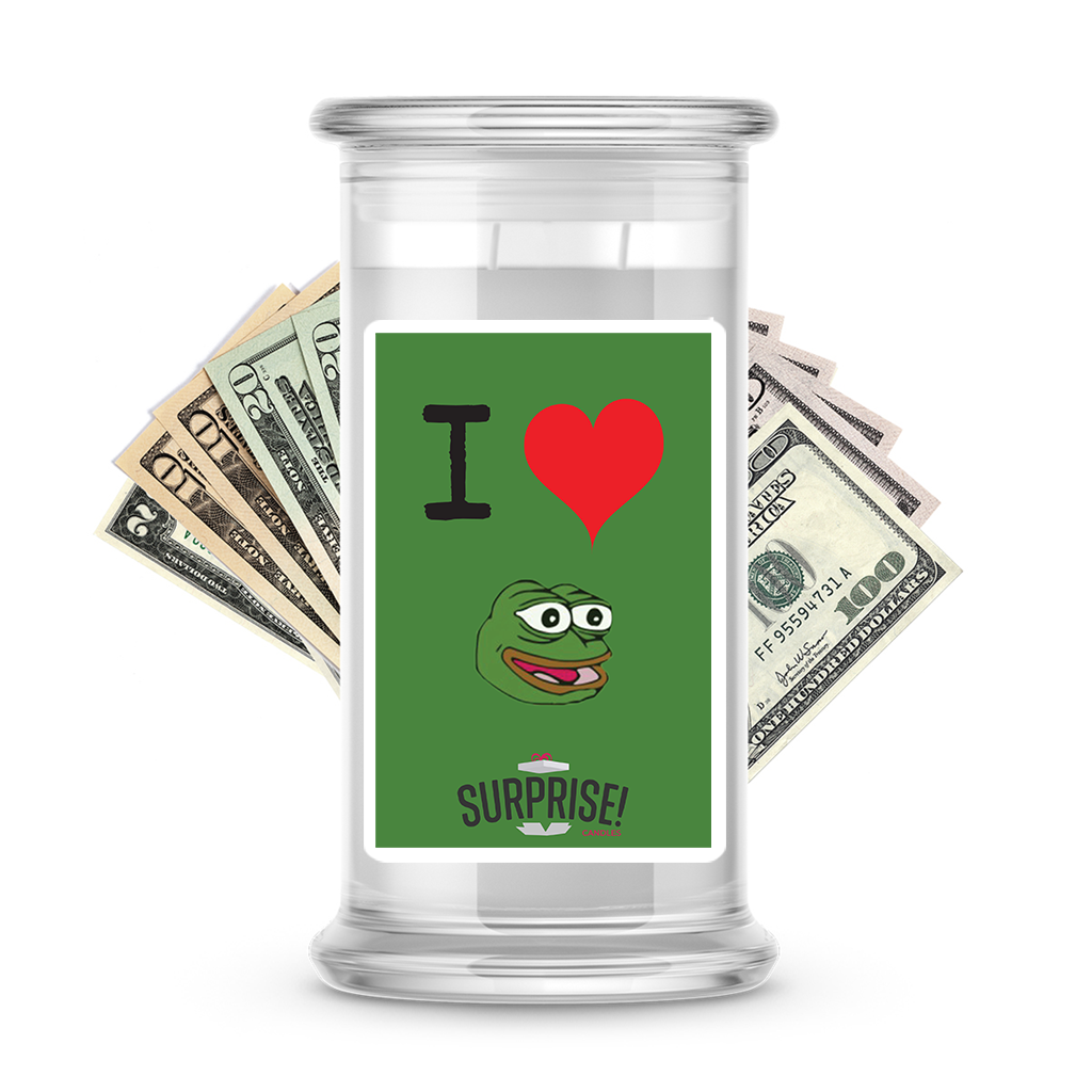 Pepe The Frog Meme Cash Money Candle - Pepe To The Moon! (I Love Pepe ...