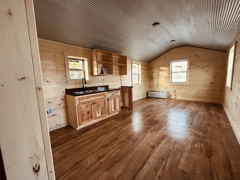 El Poco Loco (2 Bed 1 Bath) 12 by 40 – Amish Built Cabins