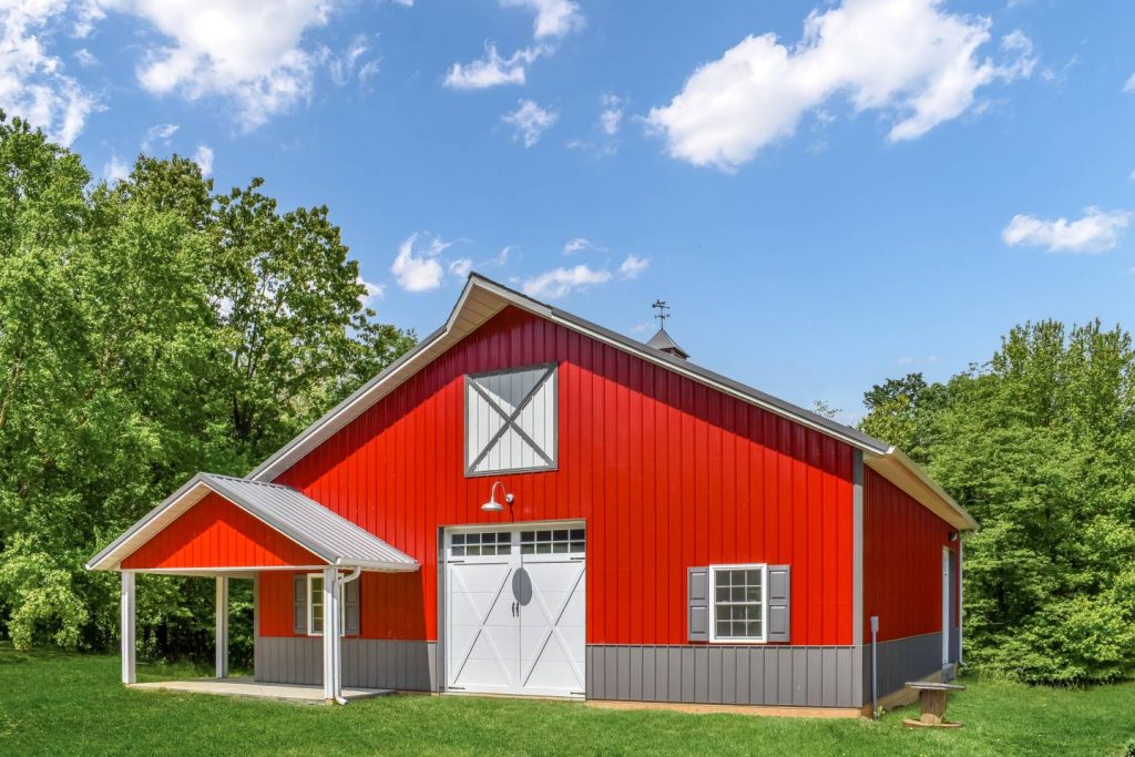The Red Barn - 40 x 48 x 12 – Amish Built Cabins