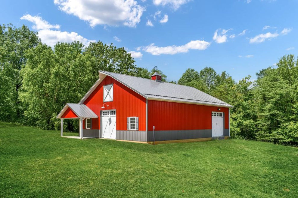 The Red Barn - 40 x 48 x 12 – Amish Built Cabins