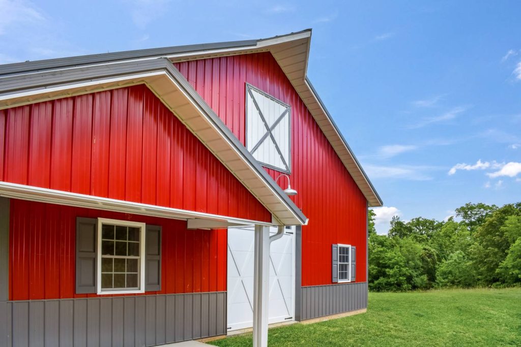 The Red Barn - 40 x 48 x 12 – Amish Built Cabins