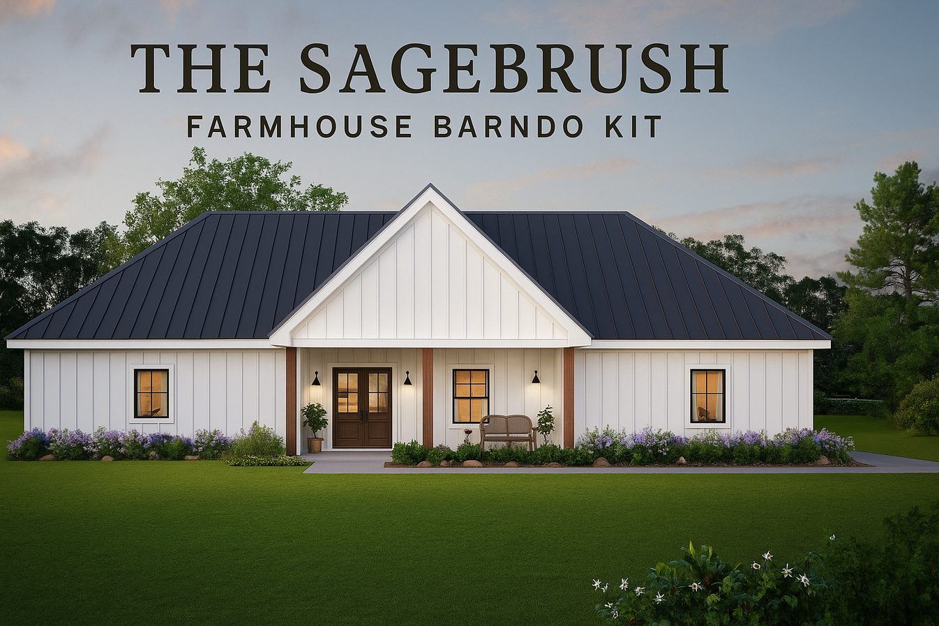 The Sagebrush Farmhouse Steel Barndo House Kit – Amish Built Cabins ...