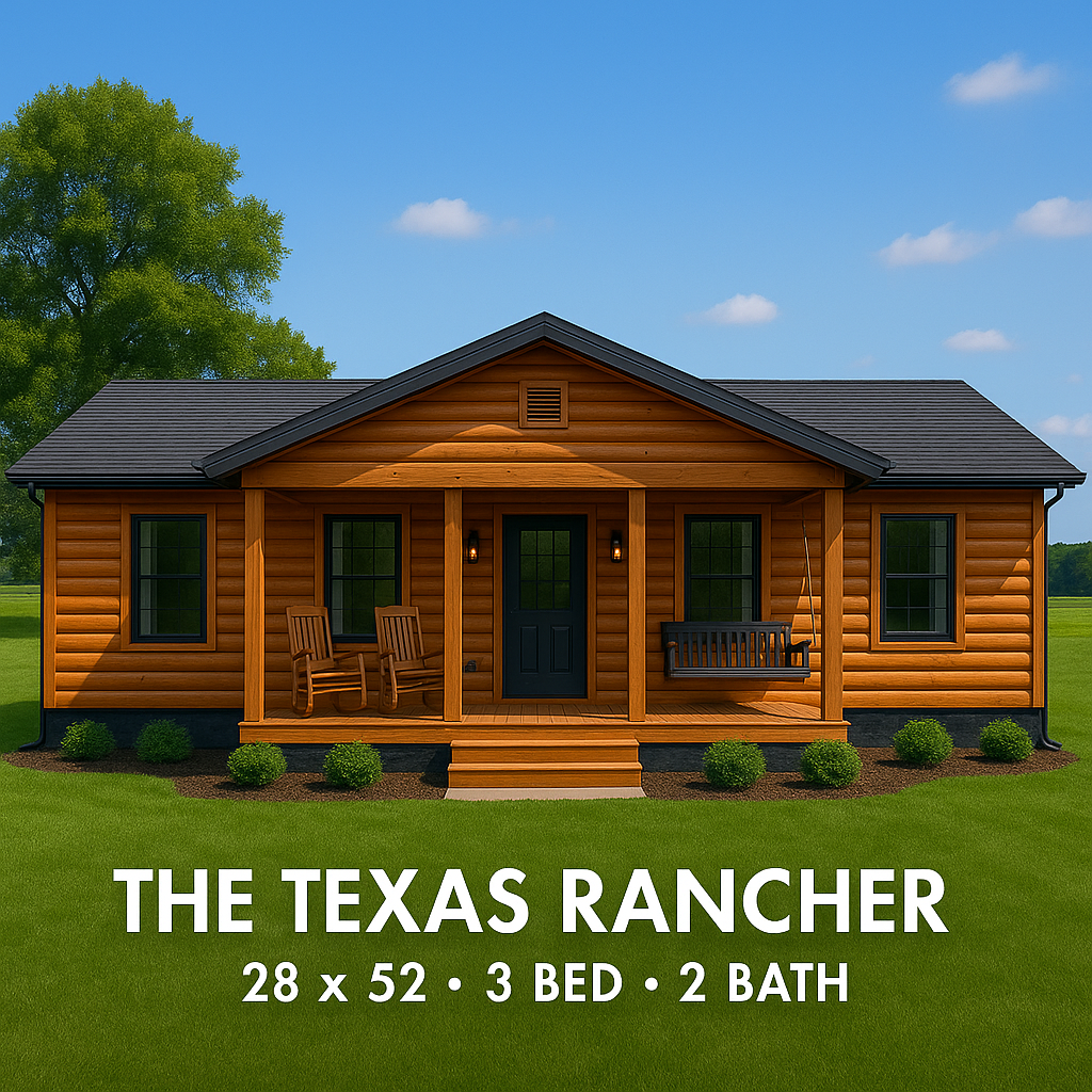 The Texas Rancher Cabin (3 BED 2 BATH) – Amish Built Cabins